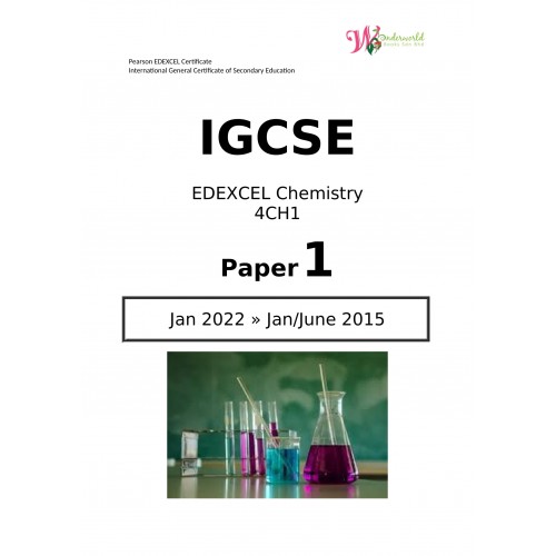 IGCSE Edexcel Chemistry 4CH1 | Paper 1 IGCSE Edexcel Chemistry 4CH1 | Paper 1